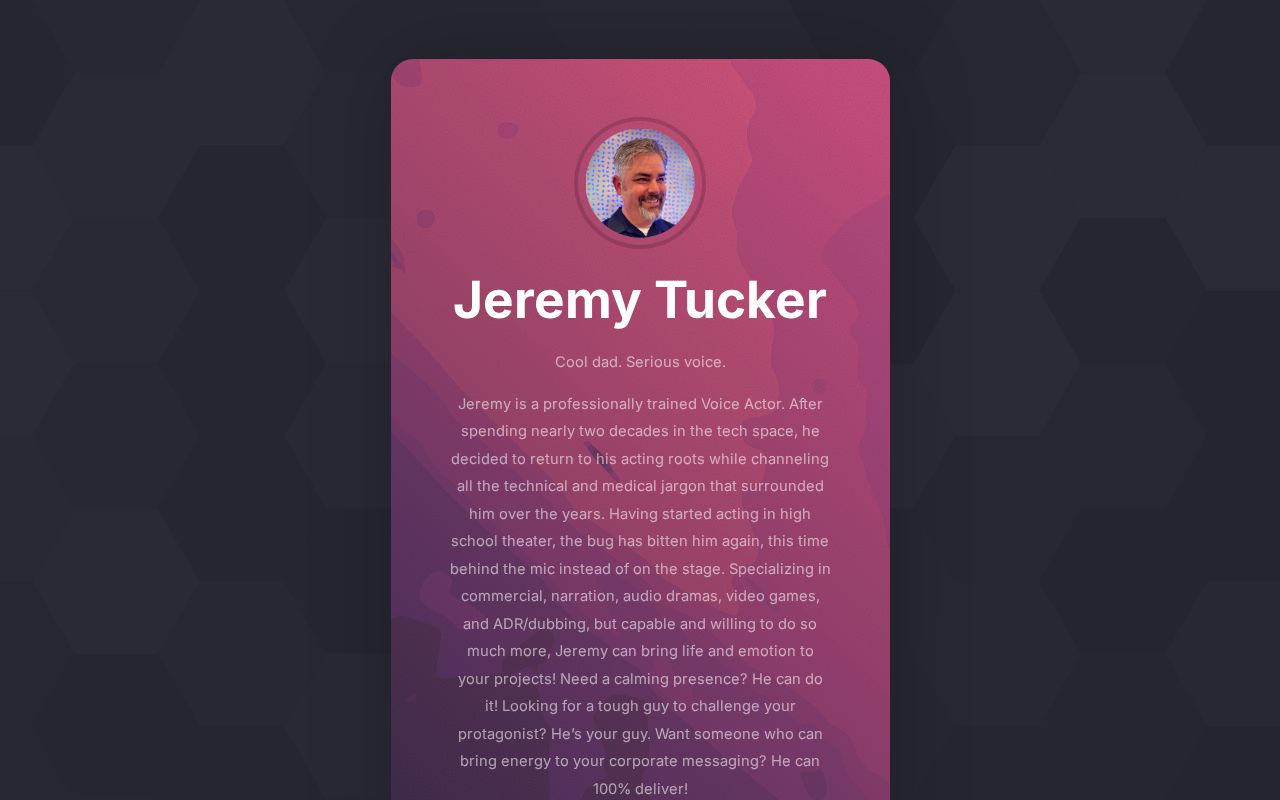 Jeremy Tucker - Voice Actor